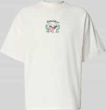 Carlo Colucci Oversized T-Shirt mit Label-Print