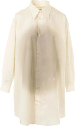Maison Margiela Femme, Robes, Beige, Taille: 38 FR Robe Chemise &agrave; Manches Longues