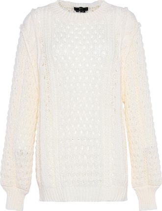 Faina Pullover Damen Wollwei&szlig;