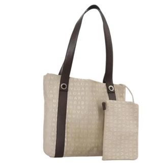 Bulgari Pre-owned Canvas schultertasche - - Pre-owned - Damen - Beige - ONE SIZE