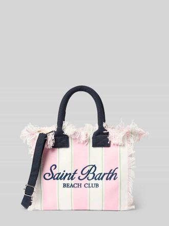 MC2 Saint Barth Handtasche mit Label-Print und Fransen Modell COLETTE
