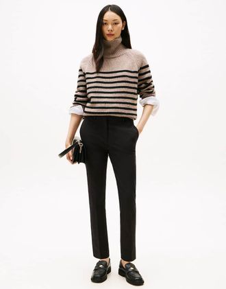 Tommy Hilfiger pantalon slim court &agrave; la cheville festif noir