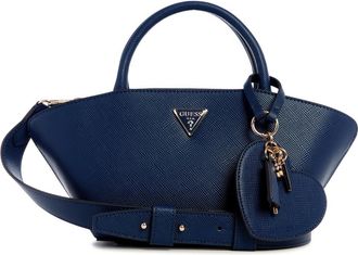 Guess Handtasche Umh&auml;ngetasche Bolena Mini Satchel Bag Midnight dunkelblau