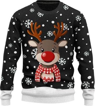 Generic Pull de No&euml;L Homme pull unisexe adulte tricot festif motif vacances hiver pour usage quotidien et c&eacute;l&eacute;brations n25