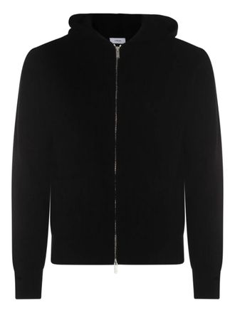 Lardini hoodie zippé à design côtelé - Noir