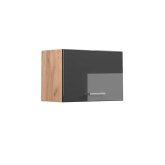Vicco H&auml;ngeschrank R-Line, Anthrazit Hochglanz/Goldkraft Eiche, 60 cm Flach
