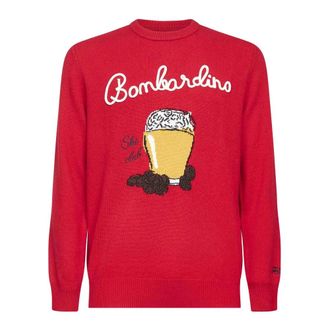 MC2 Saint Barth Bunter Pullover mit Bombardino Glass Artwork - - Knitwear - Herren - Rot - XL