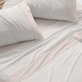 Burrito Blanco Burrito Blanco Bettwäscheset, Baumwolle, 50% Polyester, Sandfarben, Ancho de 150 a 160