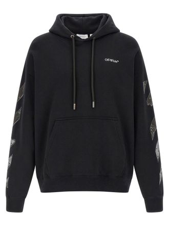 Off-white Metal Arrow Skate Print Hoodie - Black