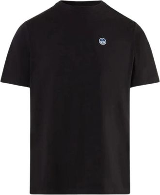 North Sails Essentielles Bio-Baumwoll-Logo-T-Shirt - - Tops - Herren - Schwarzk - 2XL