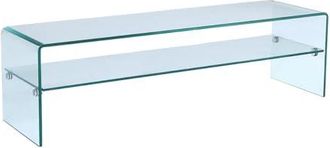 Vente-Unique Meuble TV STILEOS - 1 Niche - Verre tremp&eacute;