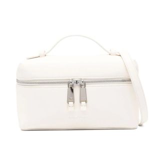 Emporio Armani Femme, Sacs, Blanc, Taille: ONE Size Trousse de Toilette en Cuir Nappa