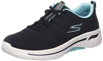 Skechers Go Walk Arch Fit Unify Baskets pour Femme, Noir/Bleu, 7 Wide
