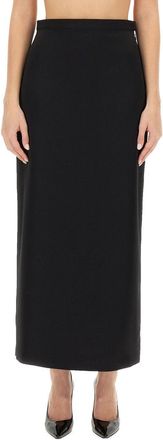 Lanvin Triacetate Blend Slim-Fit Skirt - Black