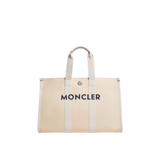 Moncler Moncler Cabas Long En Toile, Homme, Blanc, Taille: Uni