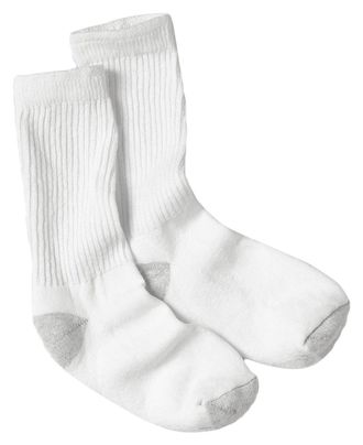 Hanes Damen Groß und Hoch Gepolsterte Rundhalsausschnitt verstärkte Ferse Baumwolle Rich Knit Athletic Socken - Weiß