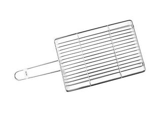Ibili Double grille pour sardines et poulpes - 30 x 20 x 2 cm - Acier inoxydable 18%, Argent