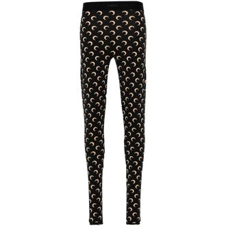 Marine Serre Femme, Pantalons, Noir, Taille: 36 FR Leggings stampa Moon