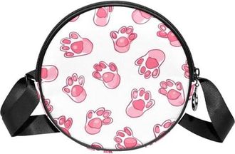 Generic Sac &agrave; bandouli&egrave;re circulaire pour femme, petit sac &agrave; bandouli&egrave;re avec fermeture &eacute;clair, bretelles r&eacute;glables, sac &agrave; main rond d&eacute;contract&eacute; pour femmes e