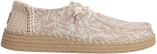 HeyDude Wendy Espadrille Retro Palm - Chaussures pour Femme - Baskets avec Semelles Confortables - Style Mocassin, Pale Pink/White, 41