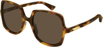 Bottega Veneta Lunettes de soleil papillon - Femme - Accessoires - Brun - Taille: 55 MM
