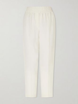 Brunello Cucinelli Verk&uuml;rzte Hose Mit Schmal Zulaufendem Bein Aus Webstoff - Wei&szlig;