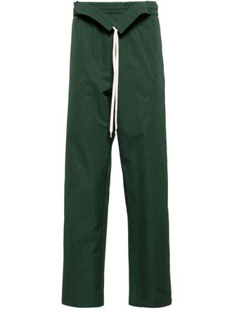 Craig Green pantalon en coton &agrave; coupe fusel&eacute;e - Vert