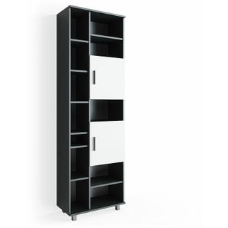 Vicco Badschrank Ilias, Anthrazit/Weiß, 60 x 190 cm