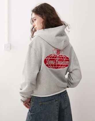 Deus Thunder - Kapuzenpullover in Grau