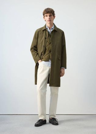 Mango Parka d&eacute;perlant gilet amovible olive - Homme - XXL - MANGO MAN