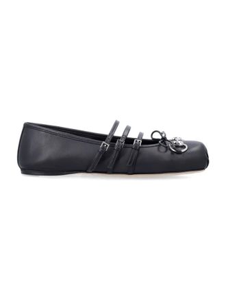 Gucci Horsebit Nappa Ballerina - Gr. 35,5 (EU) - in Grau