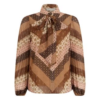 Zimmermann Chemise &agrave; col Sunray - Femme - Blouses et Chemises - Multicolore - Taille: 38 FR