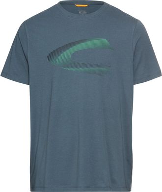 Camel Active Herren T-Shirt mit Print aus nachhaltigem Organic Cotton Tintenblau, menswear-4XL