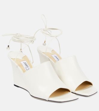 Jimmy Choo London Wedge-Pantoletten Elyna aus Leder
