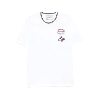 Iceberg Homme, Tops, Blanc, Taille: M T-shirt graphique