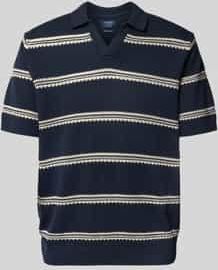 Mc Neal Relaxed Fit Strickpolo mit V-Ausschnitt