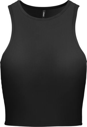 Only Damen Onlbelia S/L Crop Box JRS Top, Schwarz, XL EU