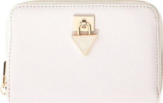 Guess Femme, Accessoires, Blanc, Taille: ONE Size Patsie Medium Zip-Around Wallet