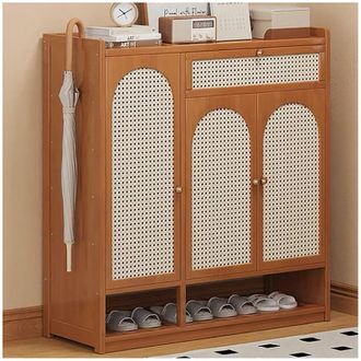 Generic Schuhbank,Landhausschrank mit T&uuml;ren,gro&szlig;es 7-st&ouml;ckiges Regal,freistehendes Regal f&uuml;r Eingangsbereich,Flur,Kleiderschrank,Schlafzimmer,Wohnzimmer