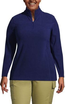 Lands End Anyweather Fleece-Pullover mit Reißverschluss, Damen, Größe:48-50 plus, Blau, Polyester, by Lands End