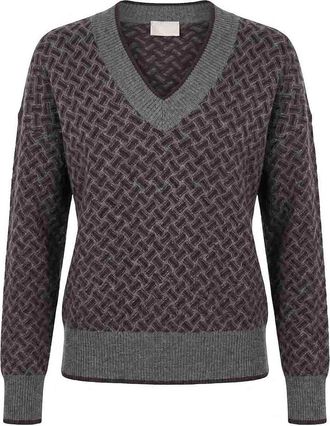 Drumohr Pull &Agrave; Col V - Gris