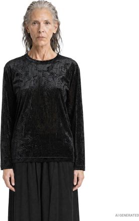 Comme Des Gar&ccedil;ons Coated Lace Long Sleeve Top