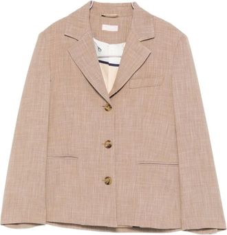 Liu Jo Femme, Vestes, Beige, Taille: 38 FR Veste Tailleur Ceintur&eacute;e