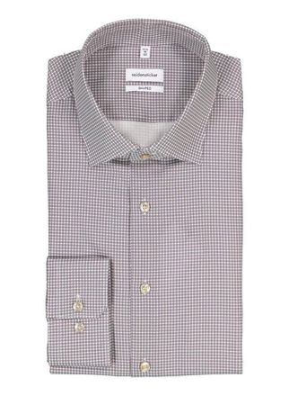 Seidensticker Seidensticker Herren Hemd braun Baumwolle