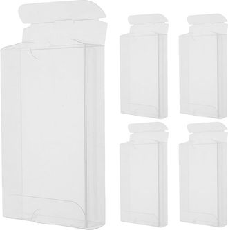 Cabilock GLEAVI 5-teiliger Kassettenhalter aus Kunststoff: PVC-Material, staubdicht und feuchtigkeitsbeständig - transparenter Kassetten-Organizer zur Anzeige 