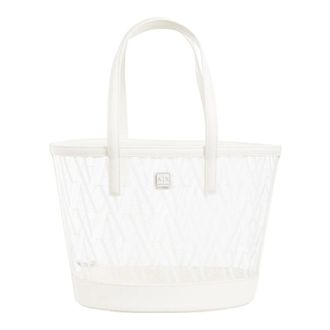 A|X Armani Exchange Femme, Sacs, Blanc, Taille: ONE Size Sac seau coloré avec logo