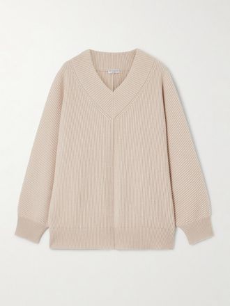 Brunello Cucinelli Gerippter Kaschmirpullover - Neutral