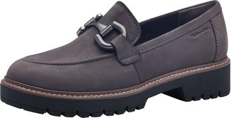 Tamaris Damen Klassische Ballerinas, Frauen Flats,TOUCHit-Fußbett,Slip-ons,klassisch elegant,Ballerinen,Pumps,Halbschuhe,Slipper,Dark Grey,41 EU