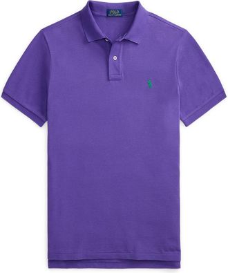 Ralph Lauren Piqu&eacute;-Poloshirt mit Logo-Stickerei, Custom Slim Fit in