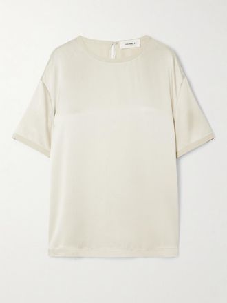 Lisa Yang T-shirt En Soie - Blanc cassé